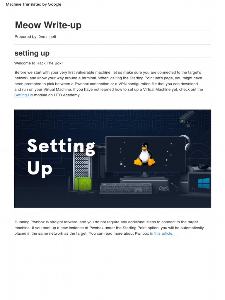 Meow Write-Up | PDF | Port (Computer Networking) | Computer Network