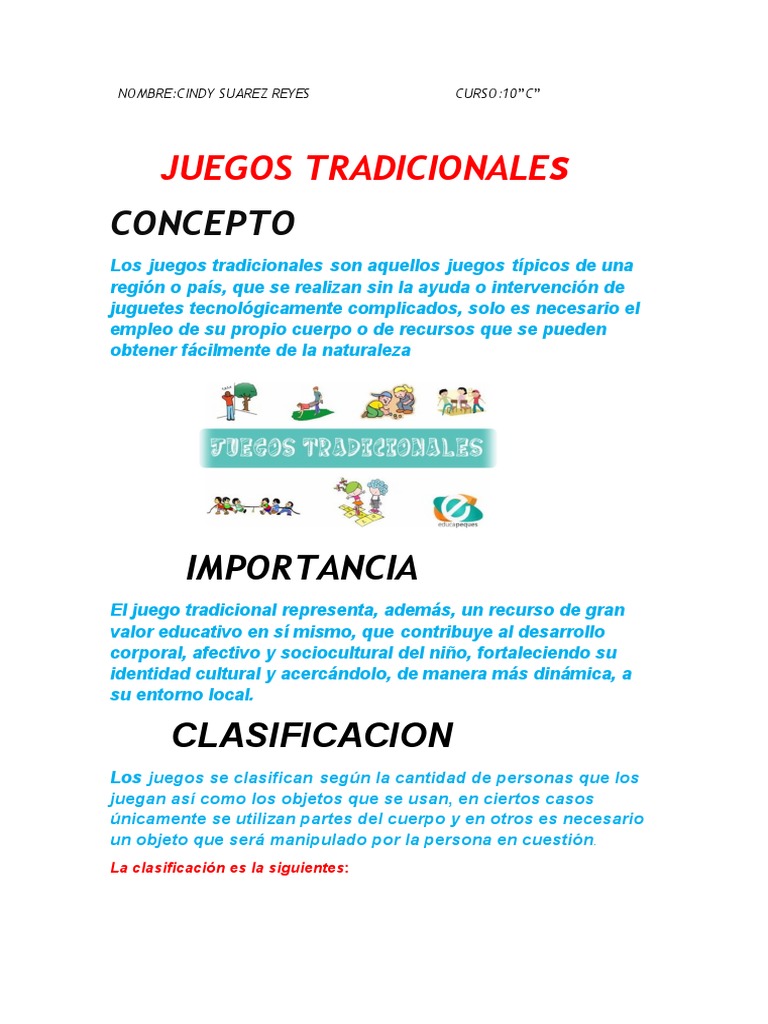 JUEGOS TRADICIONALEs | PDF