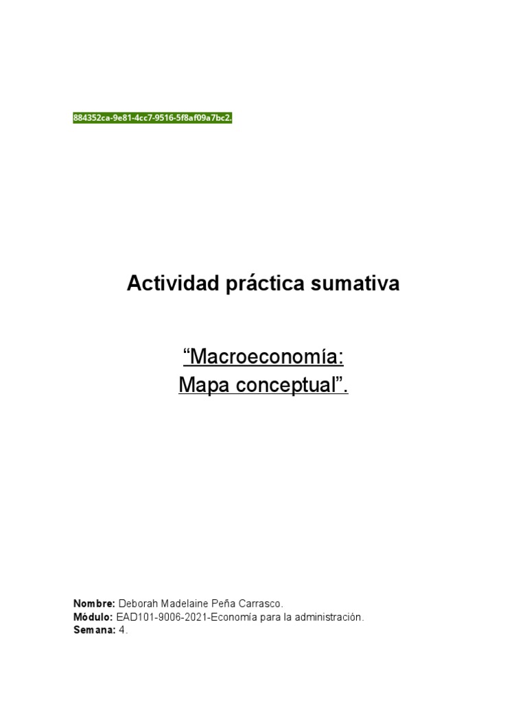 Actividad práctica sumativa U2 - Semana 4 | PDF