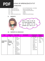 Sesión de Aprendizaje Cuidado de Los Animales | PDF | Aprendizaje | Mascota