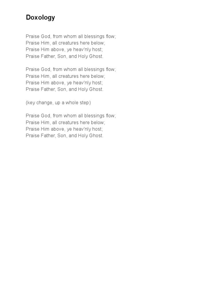 Doxology Lyrics | PDF
