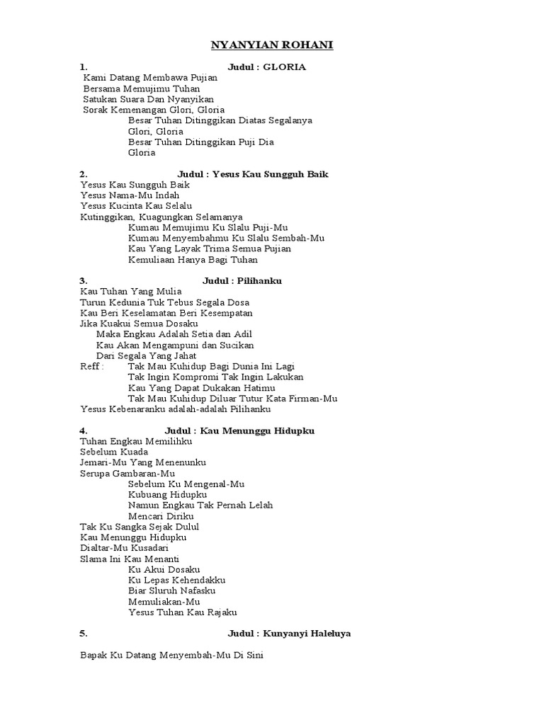 Nyanyian Rohani | PDF