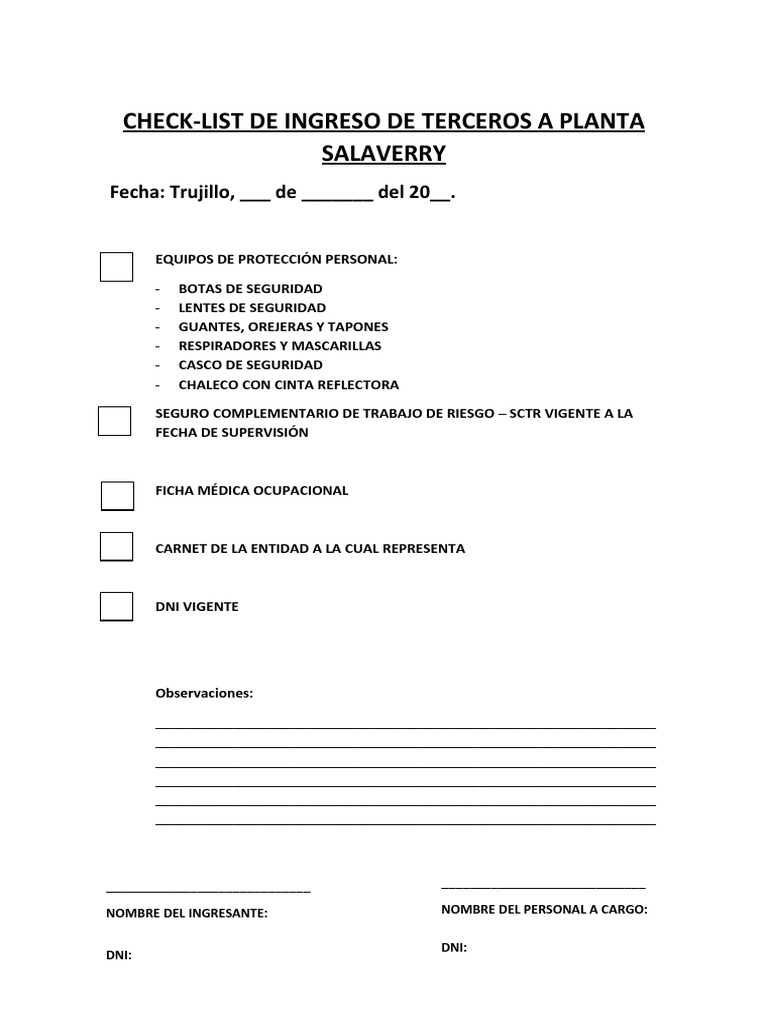 Check List Ambiental | PDF | Negocios | Tecnología