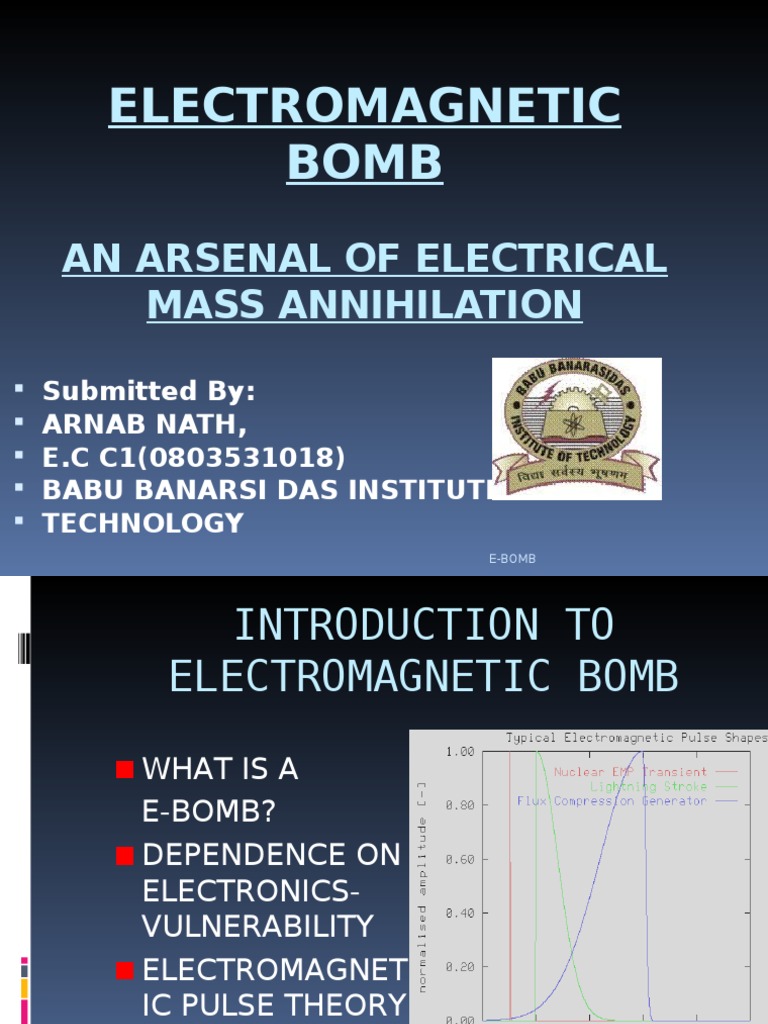 Electromagnetic Bomb Technology Guide | PDF | Electric Generator ...
