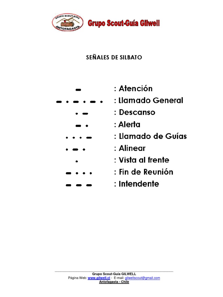Señales y Uso del Silbato Scout | PDF