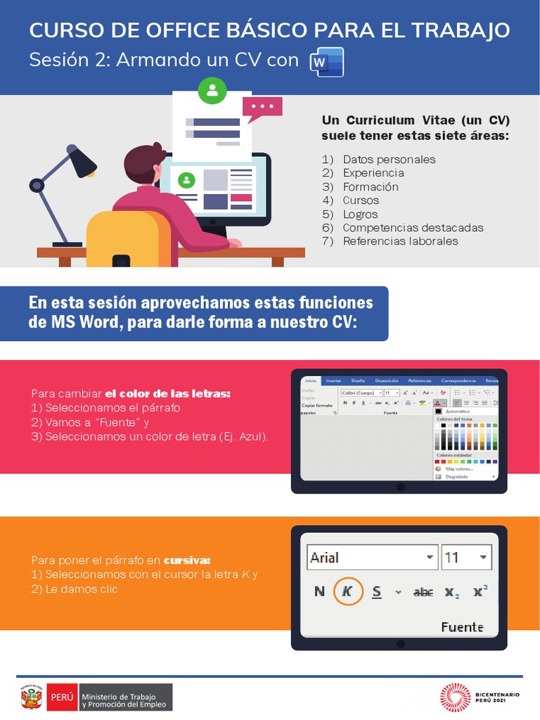 Infografía #2 - Armando Un CV Con Word | PDF | Arte