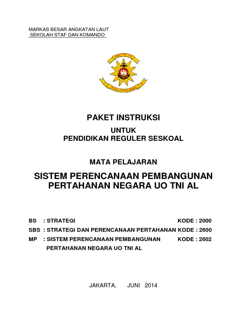 Sistem Perencanaan Pembangunan Pertahanan Negara Uo Tni Al ...