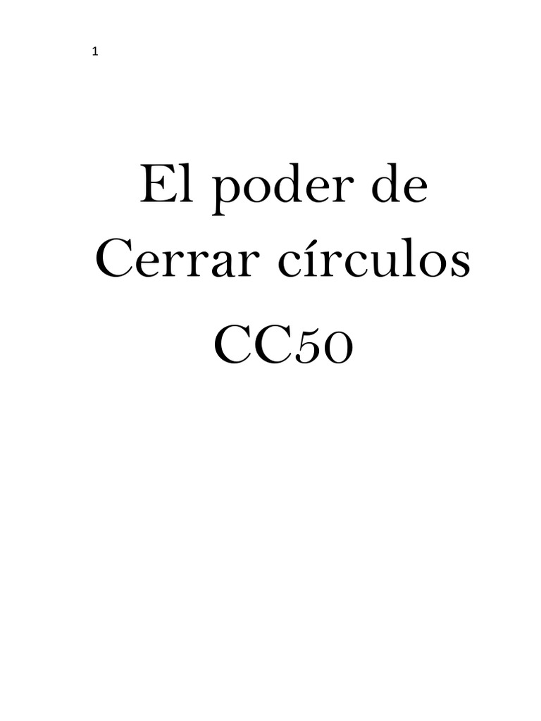 El Poder de Cerrar Circulos Cc50 | PDF | Dolor | Las emociones