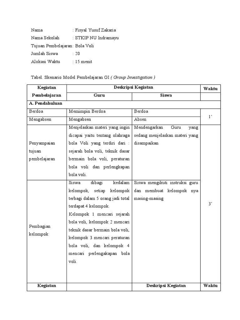 Pembelajaran Bola Voli dengan GI | PDF