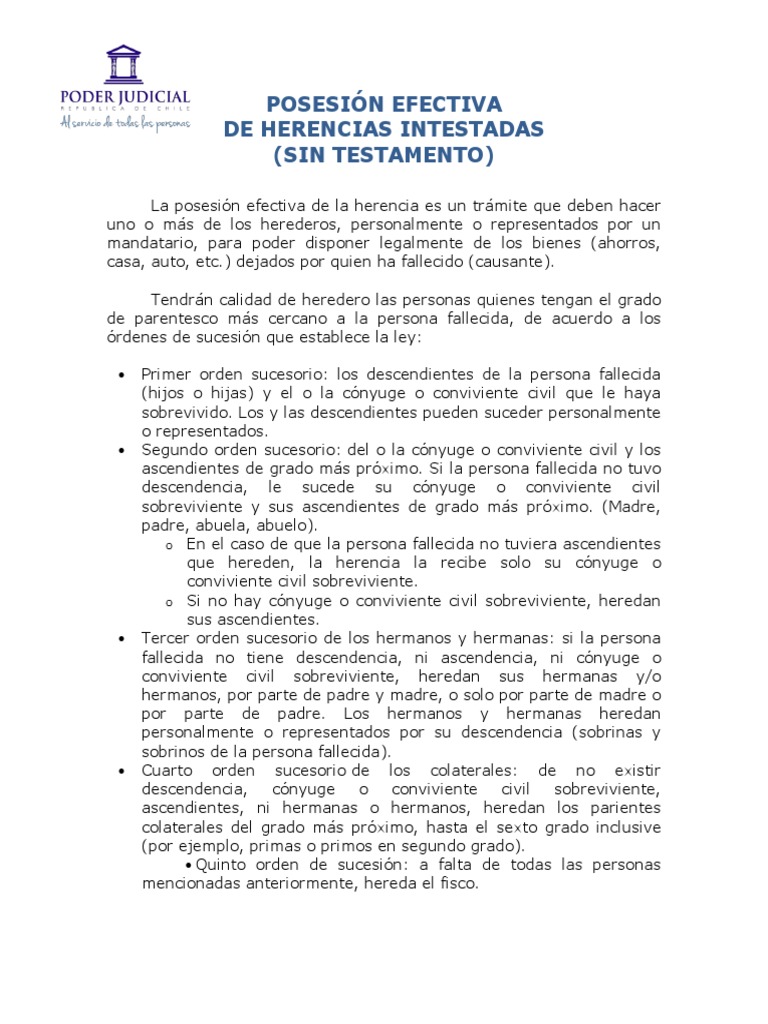 Posesión Efectiva de Herencias Intestadas | Descargar gratis PDF ...
