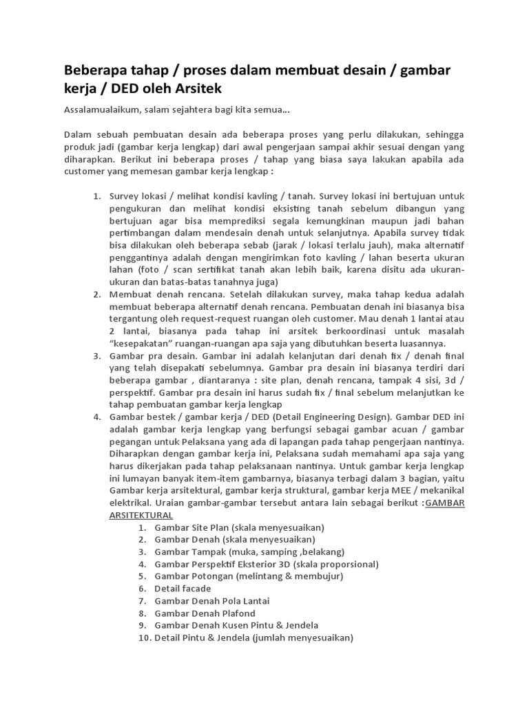 Tahapan Gambar Ded | PDF | Komputer