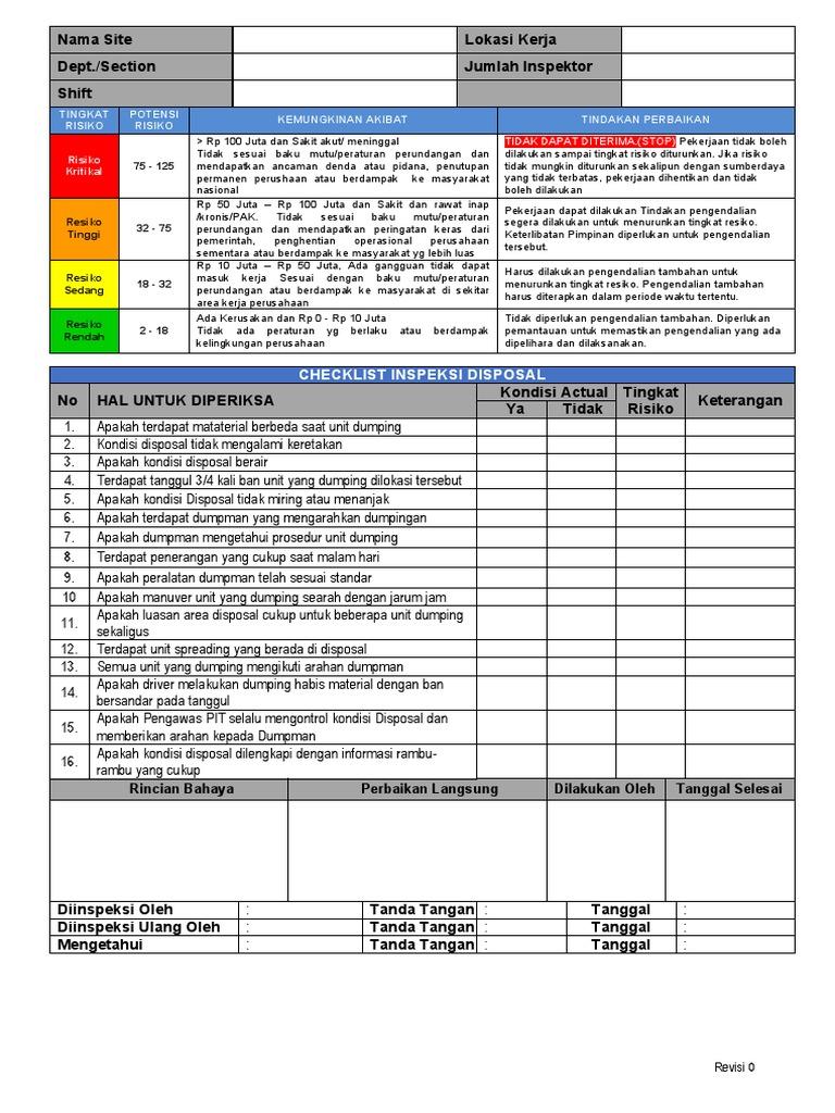 Inspeksi Disposal | PDF