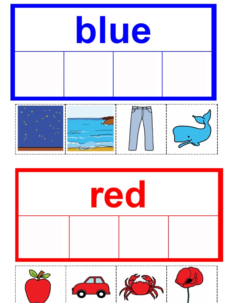 Pictogramas de colores para niños | PDF