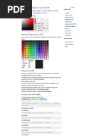 Tabela de Cores HTML Com Nome RGB e Hexadecimal | PDF | Cor | Html