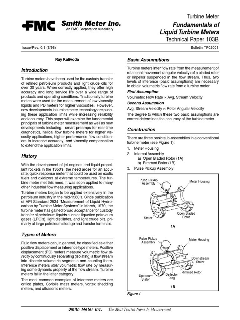 FMC TP For Turbine Meters For Liquids - tp02001 | PDF