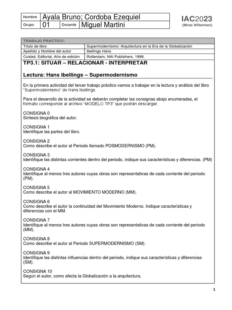 TP 3.1 - Grupo 1 (Ayala, Cordoba) | PDF