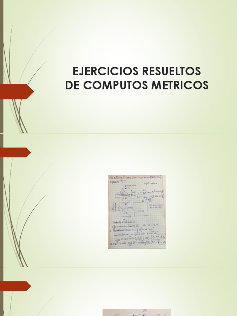 8 Ejercicios Resueltos de Cómputos Métricos | PDF
