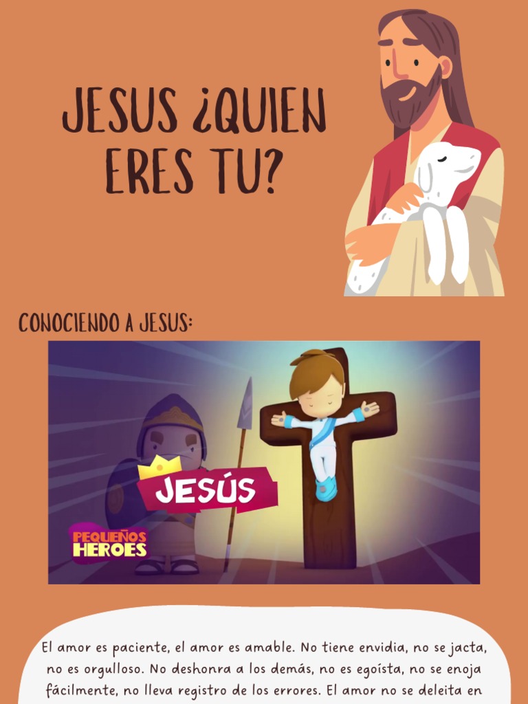 Conociendo a Jesús: ¿Quién eres tú? | PDF | Amor | Dios