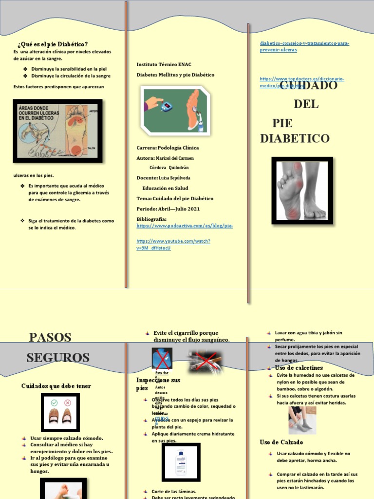 Triptico Pie Diabetico | PDF | Diabetes | Epidemiología Triptico Pie Diabetico | PDF | Diabetes | Epidemiología