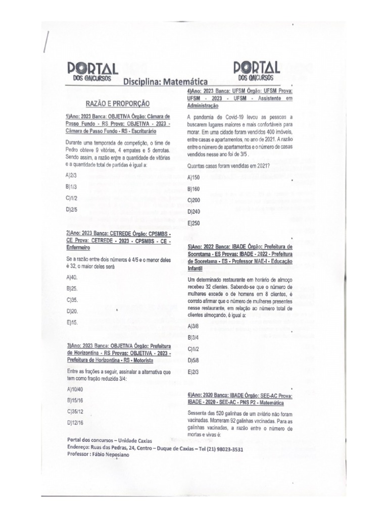 Matemática - 1406 | PDF