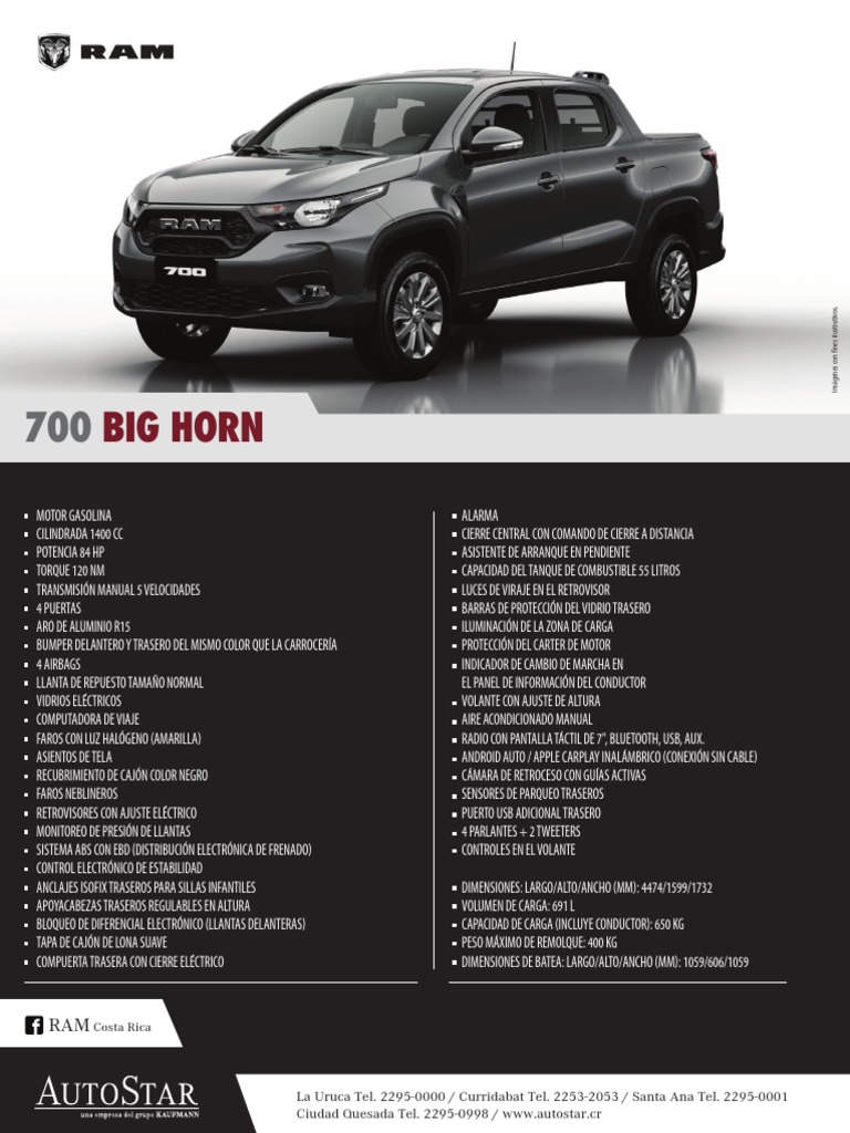RAM 700 Big Horn | PDF | Fabricantes de automóviles | Vehículos con ...