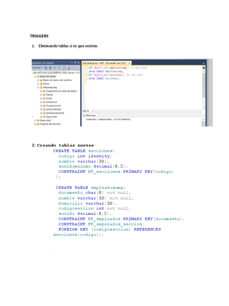 Ejercicio Con Triggers | PDF | Informática