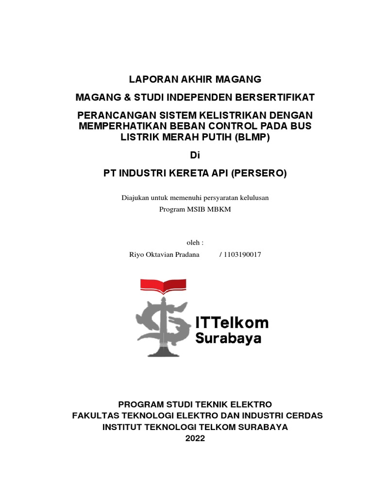 Laporan Magang di PT INKA (Persero) | PDF | Komputer | Teknologi & Rekayasa
