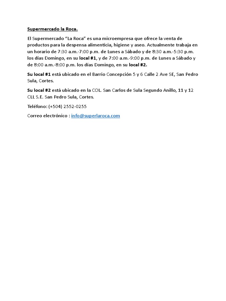 Supermercado La Roca | PDF | Software | Seguridad de información