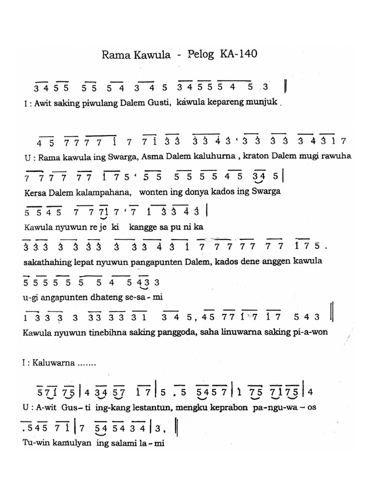 Rama Kawula-KA 140 | PDF