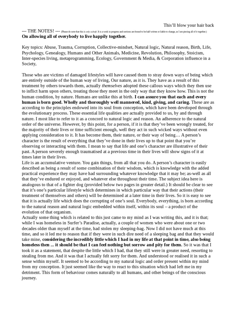 NOTES | PDF | Attention Deficit Hyperactivity Disorder | Reason