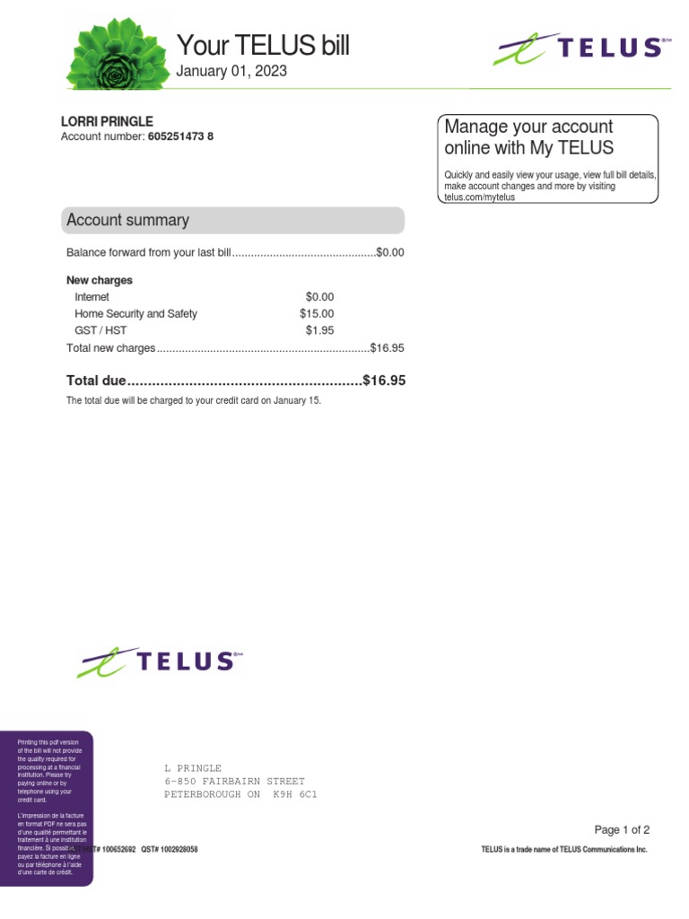 Telus 605251473 2023 01 01 | PDF