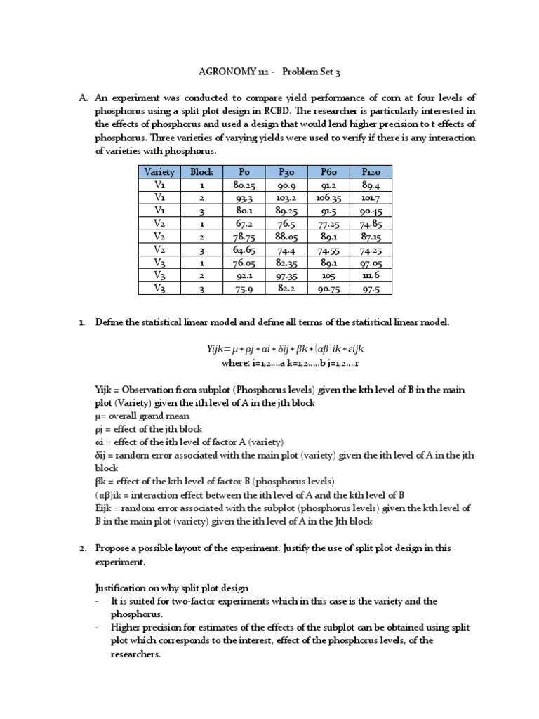 Exer 3 Split Plot - Regression | PDF | Linear Regression | Analysis Of ... Exer 3 Split Plot - Regression | PDF | Linear Regression | Analysis Of ...