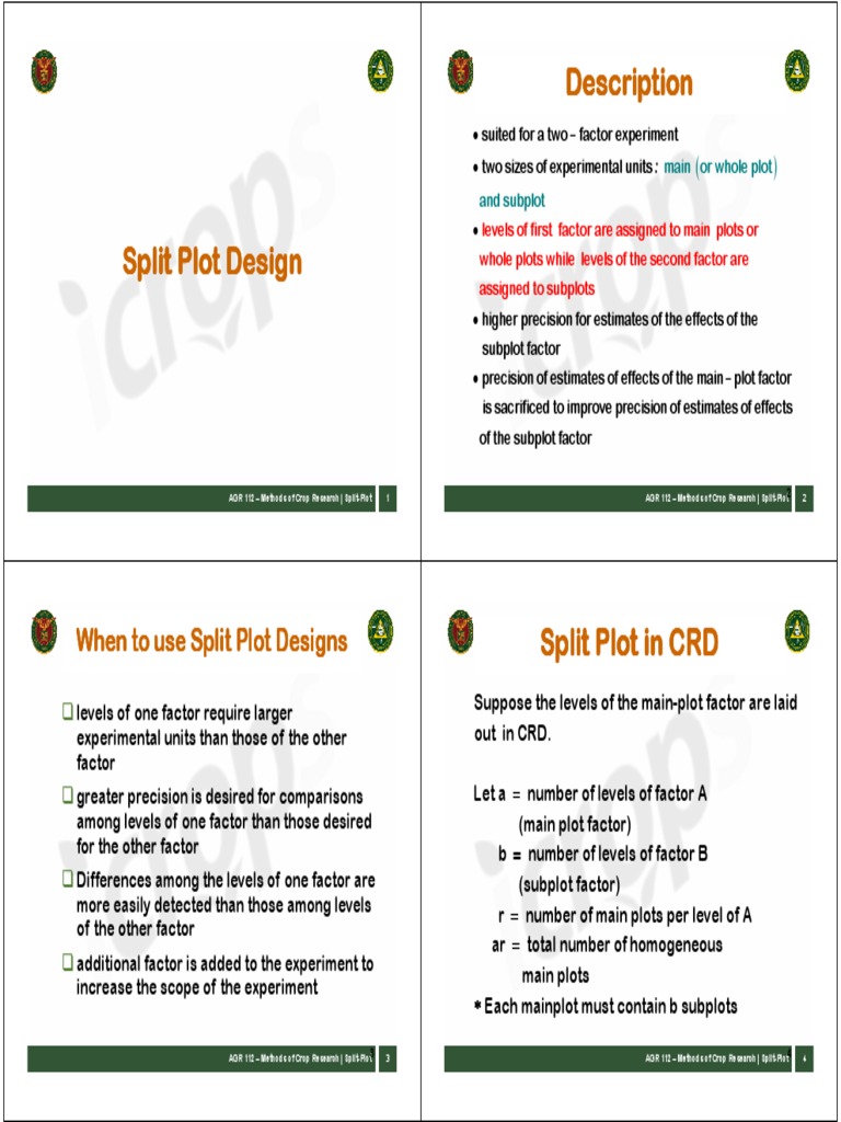 Split Plot | PDF | Quantitative Research | Design Of Experiments