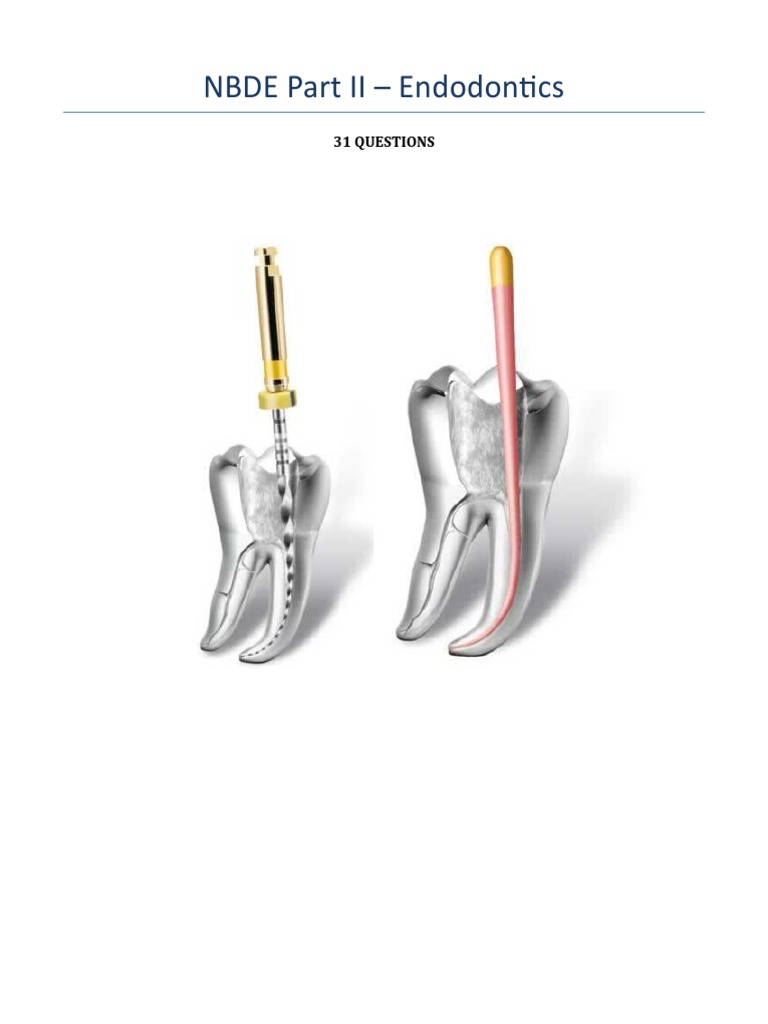 01 - Nbde II Endo | PDF | Mouth | Dentistry Branches
