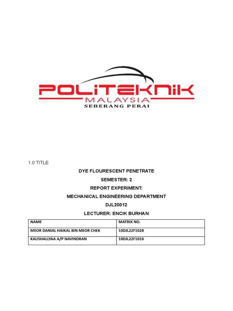 Fluorescent Dye Lab Report | PDF | Physical Sciences | Materials Science