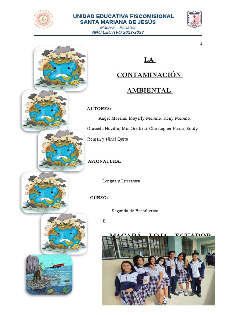 Conciencia sobre Contaminación Ambiental | PDF | Contaminación | Residuos