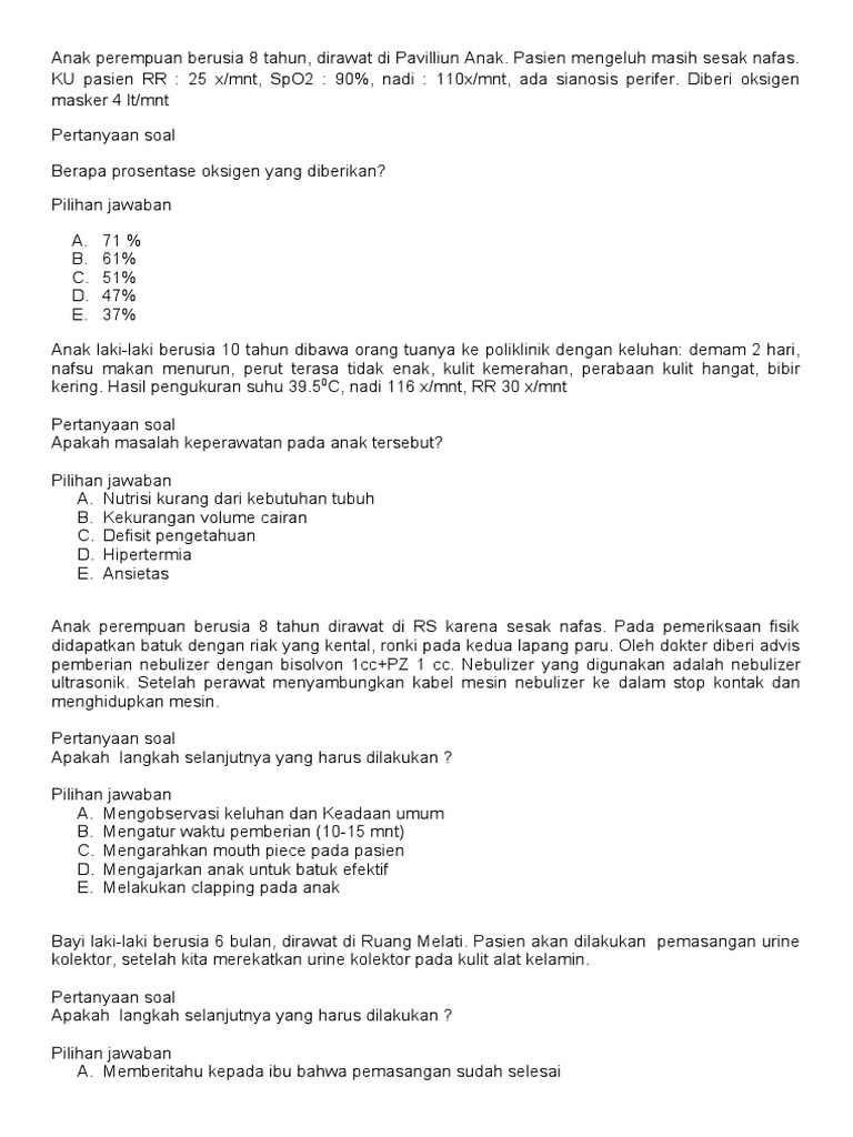 Soal Ukom Perawat | PDF