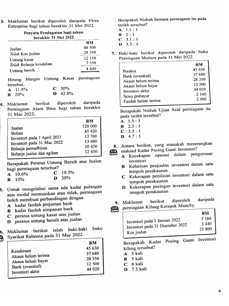 Soalan Scan Akaun | PDF