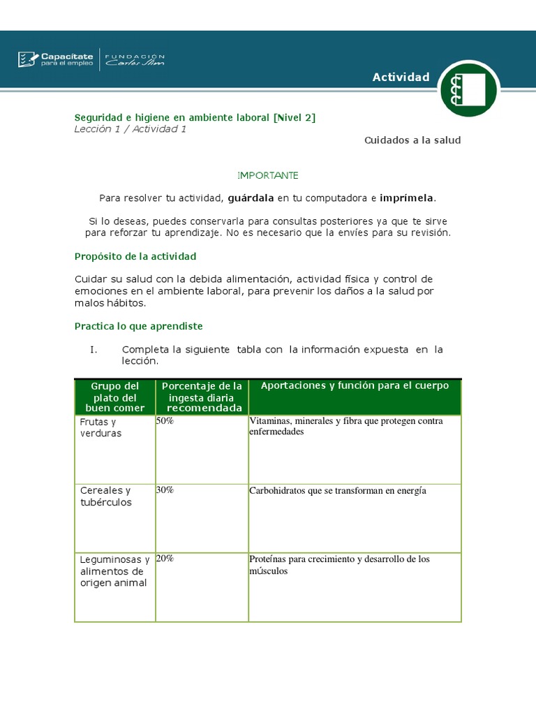 Nivel 2 Leccion 1 | PDF | Alimentos | Obesidad