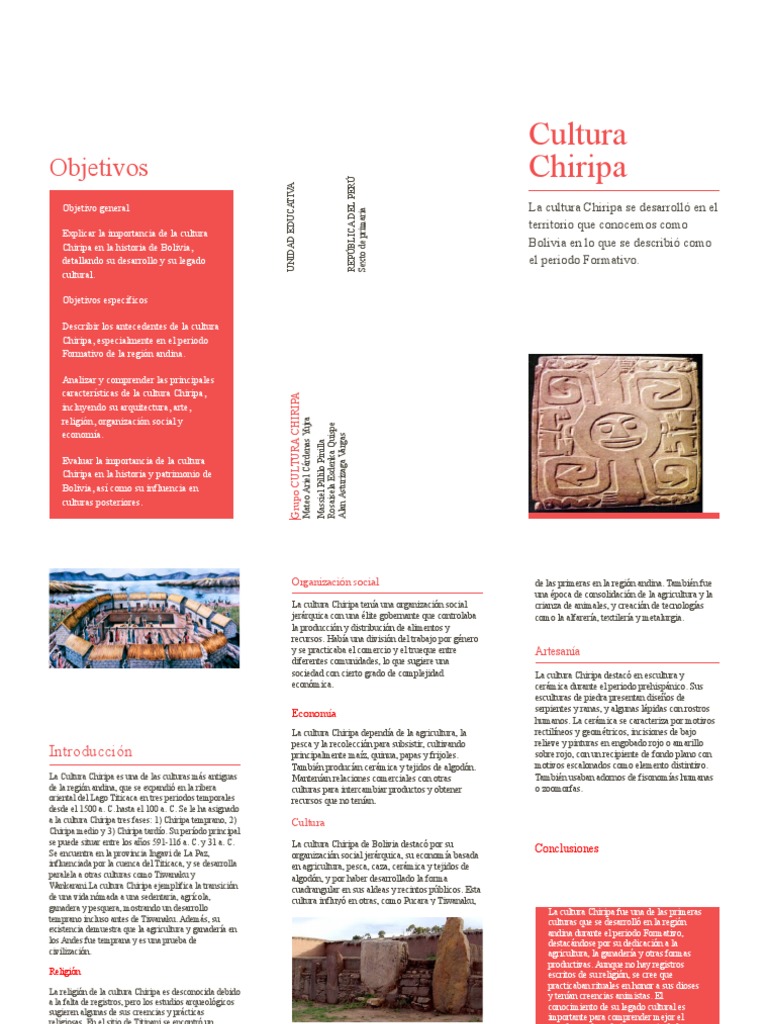 Triptico Cultura Chiripa.. | PDF