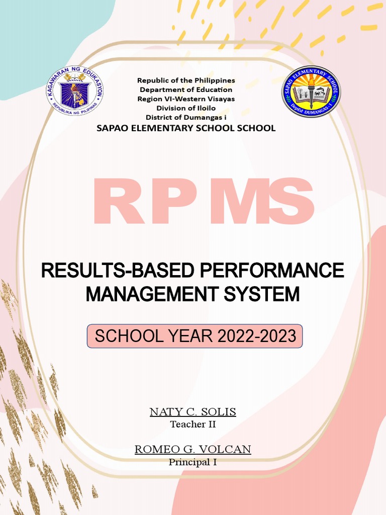 RPMS Portfolio 2022-2023 | PDF | Educational Assessment | Learning