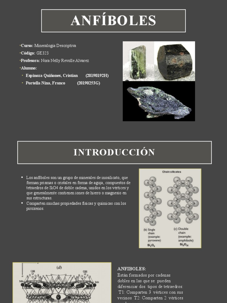 Anfiboles | PDF | Minerales | Compuestos químicos