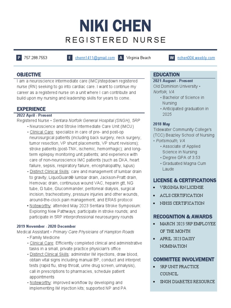 Chen Niki Resume 2023 July | PDF | Wellness