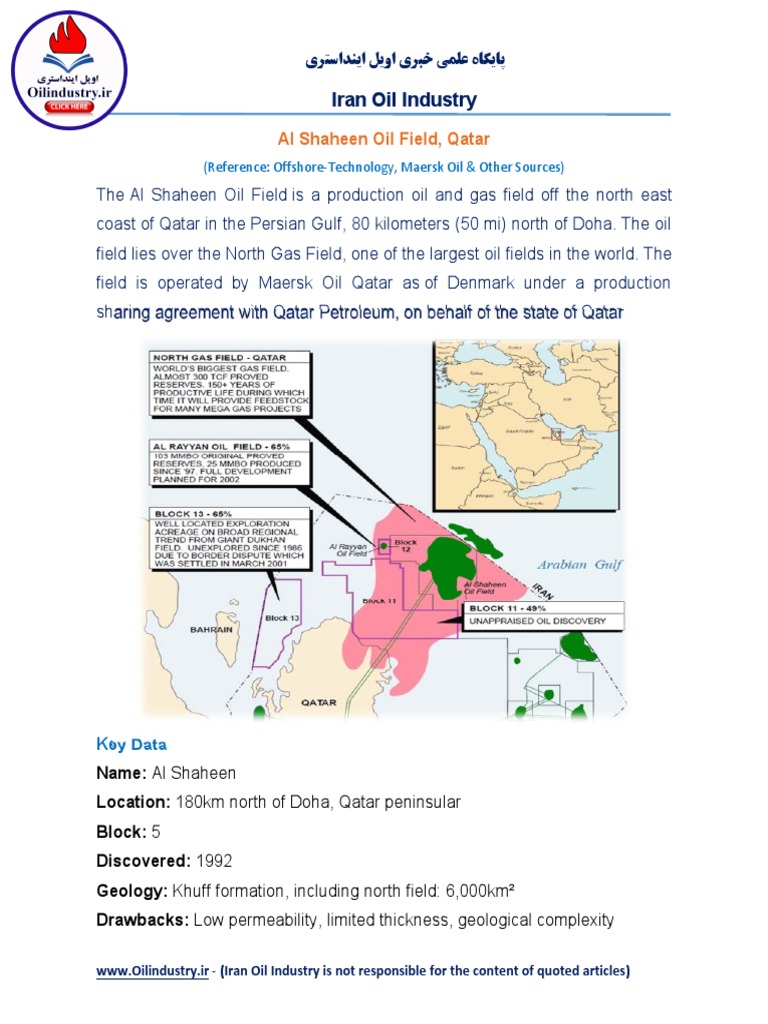 327FP-001-Al Shaheen Oil Field, Qatar | PDF | Petroleum Industry ...