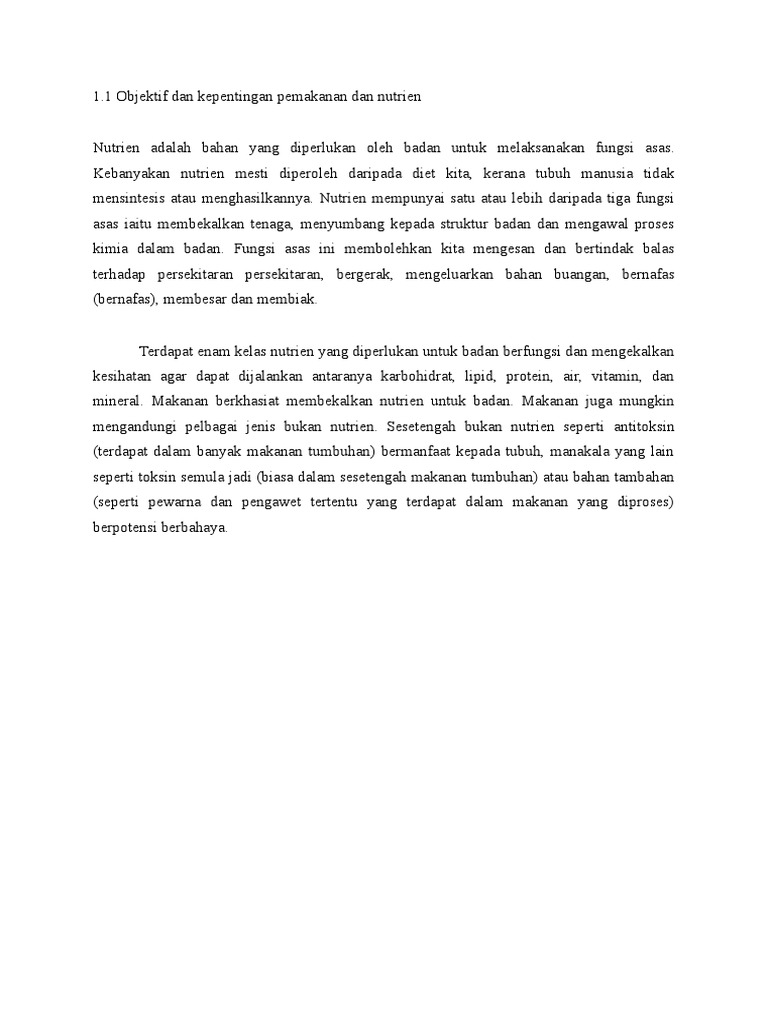 Laporan Nutrisi Nik KVG | PDF