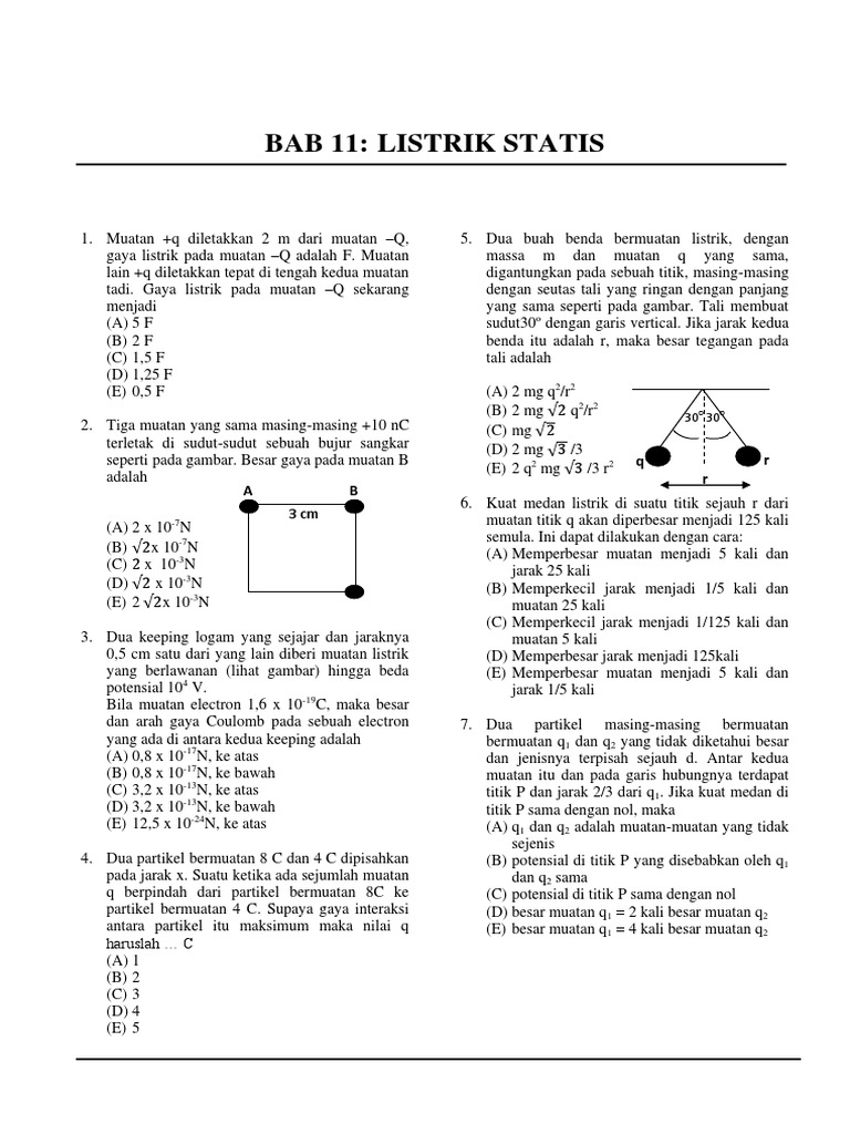 Soal Listrik Statis dan Kapasitor | PDF