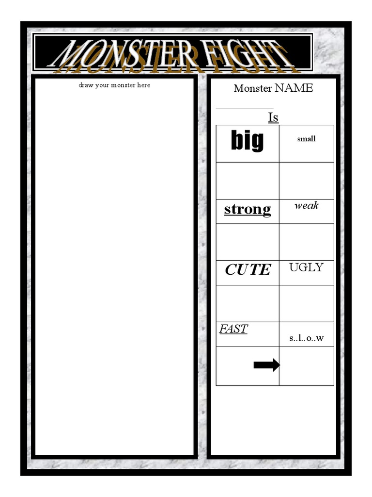 Create Your Own Monster Drawing | PDF | Young Adult