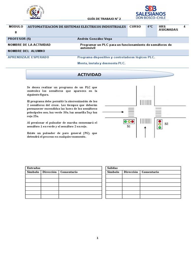 GUIA Practica PLC 2 | Descargar gratis PDF | Controlador lógico programable | Automatización