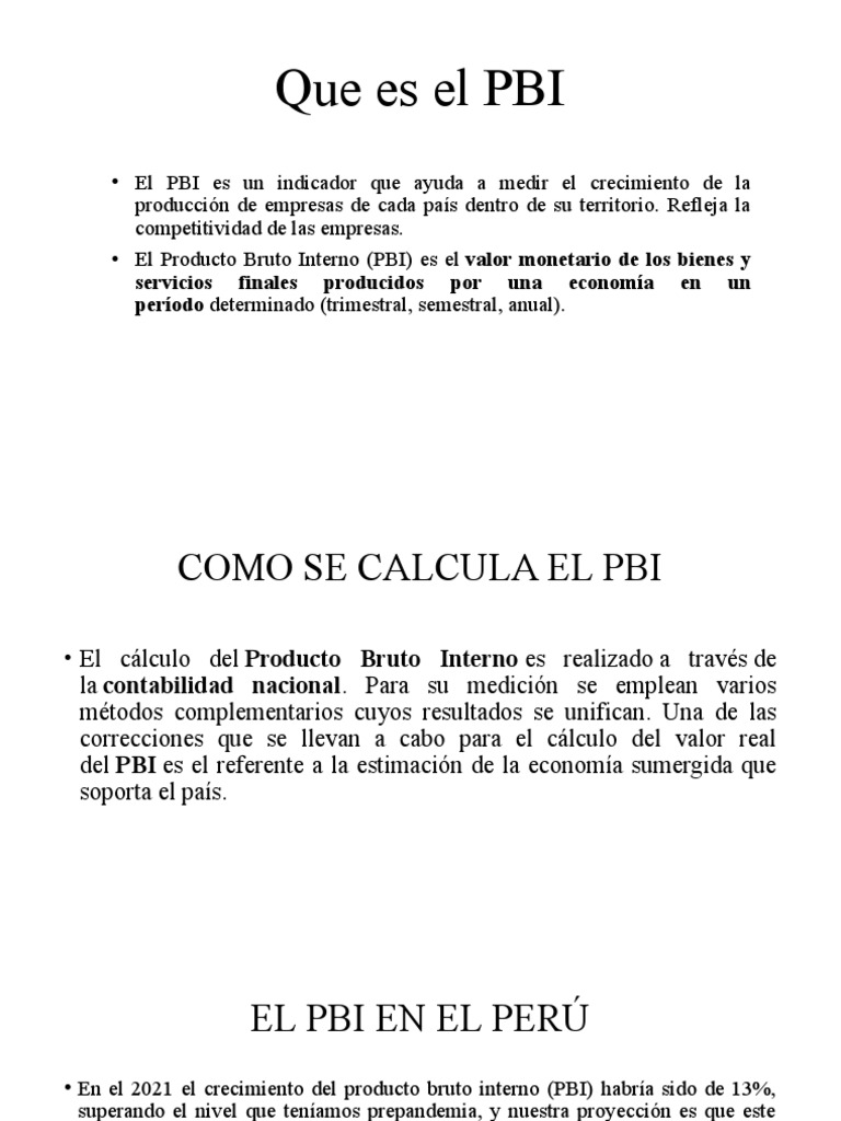 Que Es El PBI | PDF