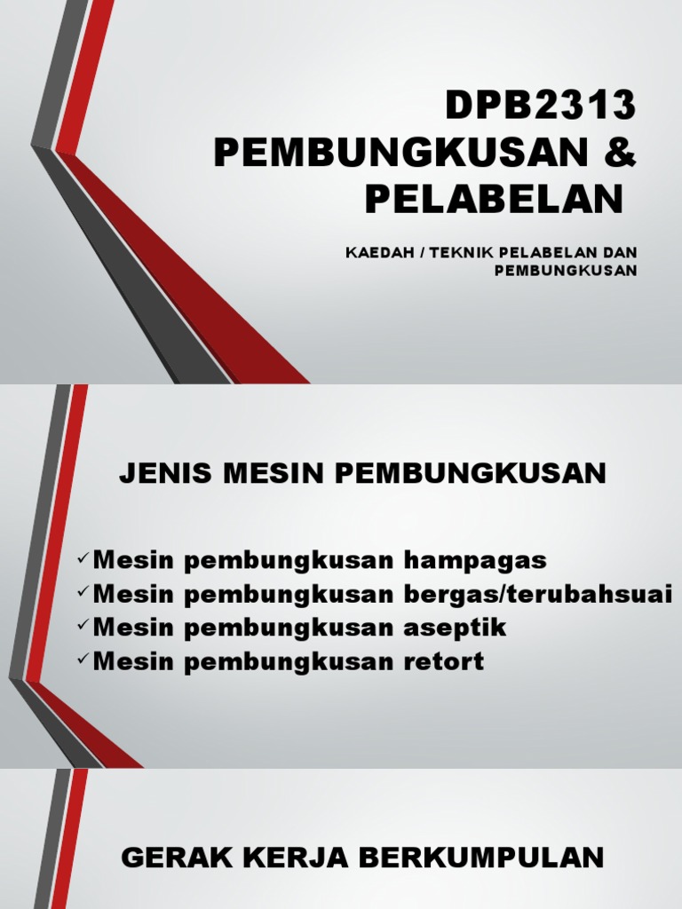 DPB 2313 Kaedah - Teknik Pelabelan Dan Pembungkusan | PDF | Teknologi & Rekayasa